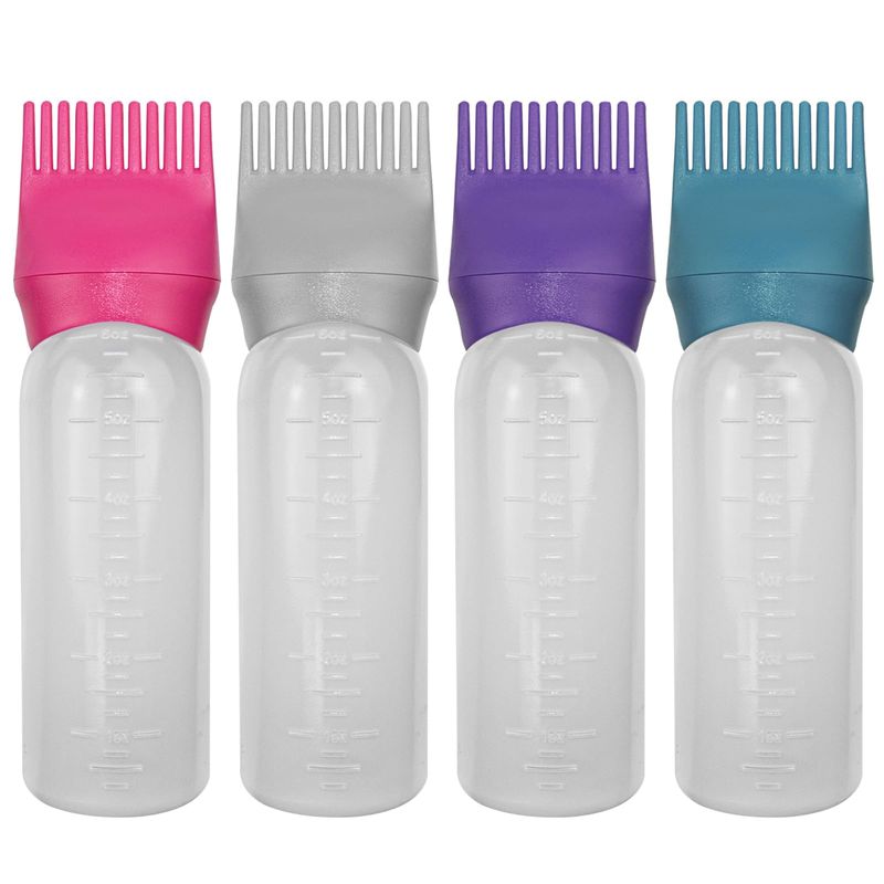 ELANE 4PCS Hair Oiler Comb Bottle,Root Comb Applicator Bottle for Hair ...