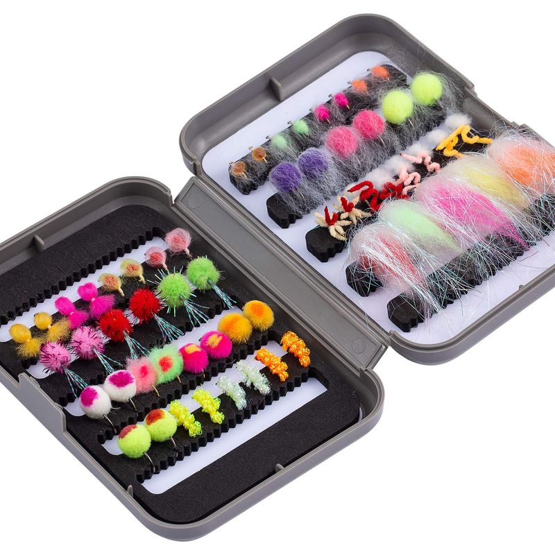 BASSDASH Fly Fishing Flies Kit Fly Assortment Trout Bass Fishing with ...