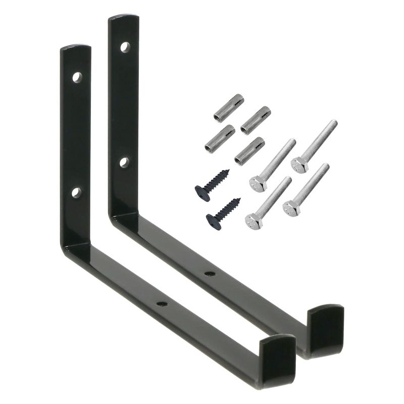 Spares2go Universal Wall Ladder Rack Brackets (Black) - Online ...