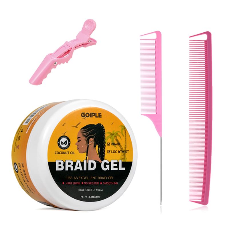 Goiple Strong Hold Braid Gel Good for Twist, Locs, Braids, Edge No ...
