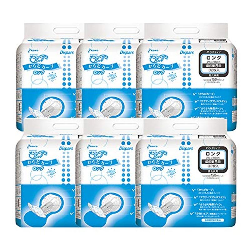 Only One Pad Body Curve Long, 1 Bag (32 Sheets) x 6 Bags - Online ...