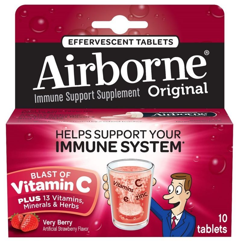 Airborne Effervescent Tablets, Immune Support - Very Berry - 10 ct ...