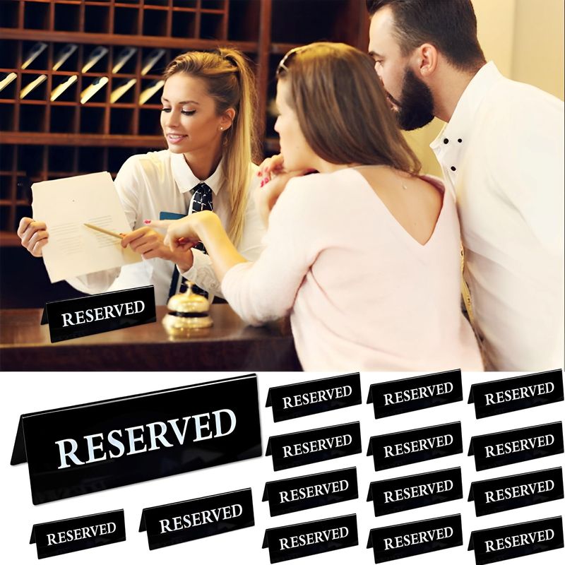 FGXY 15pcs Reserved Table Tent Sign Double Sided, Reserved Table Signs ...