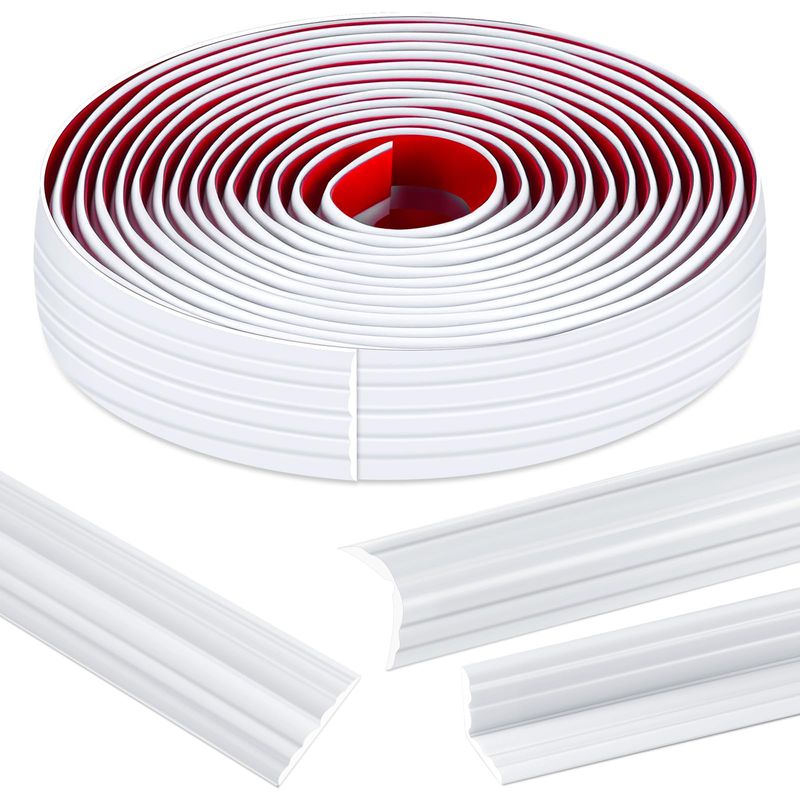 4M Plastic Edging Trim Self-Adhesive, DIY Wall Corner Protectors, Peel ...