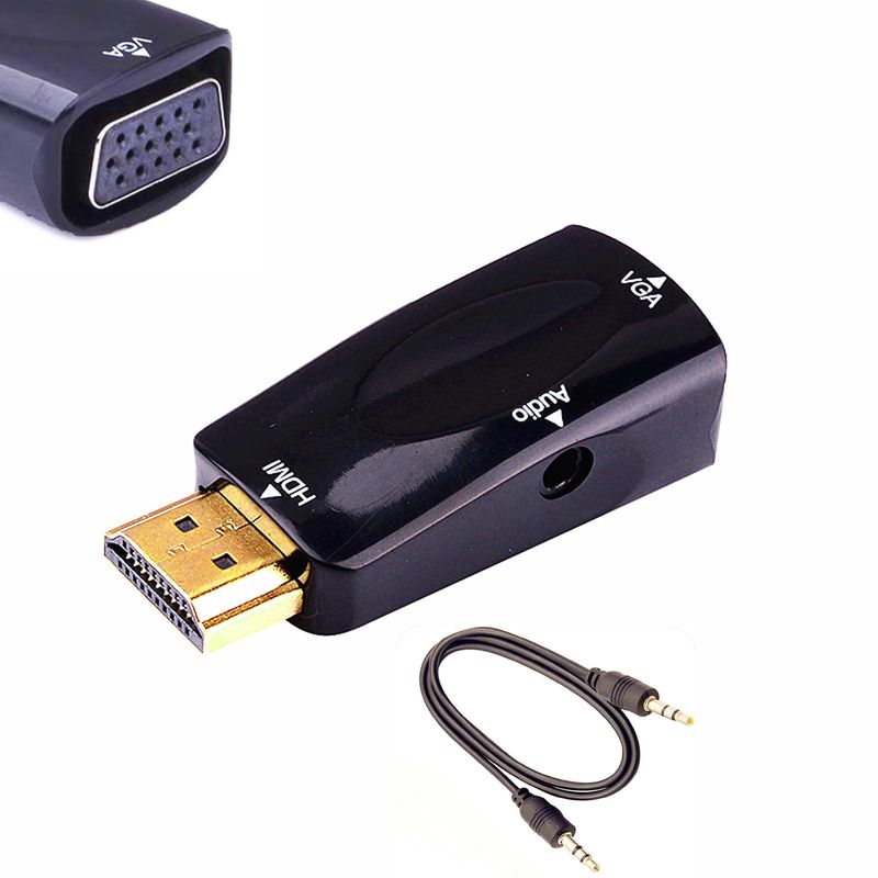 SHANFEILU HDMI to VGA Adapter Converter with 3.5mm Audio Jack Cable ...