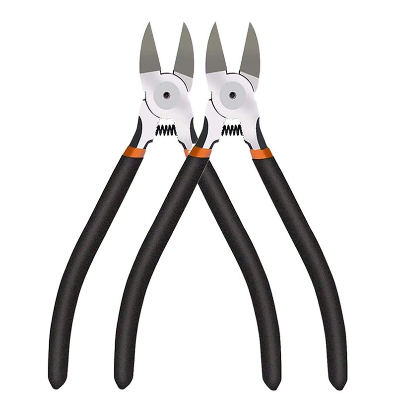 BOENFU Precision Wire Cutter Wire Flush Cutters 6 Inch 2 Pack Ultra ...