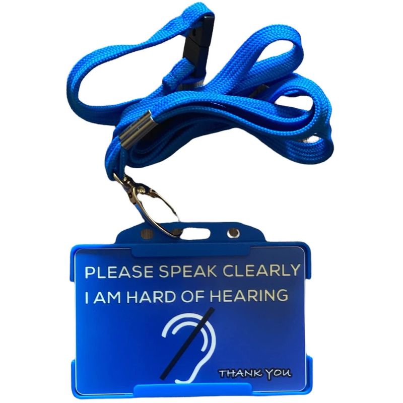 Hard of Hearing Disability ID Card & Blue Lanyard - Online Marketplace ...