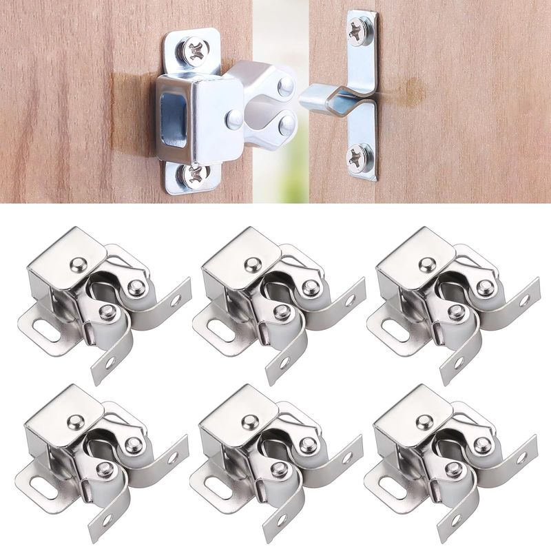 6 Pack Heavy Duty Roller Ball Door Catches - Stainless Steel Cupboard ...