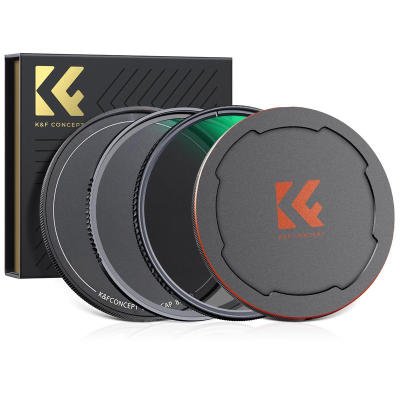 K&F Concept 67mm PL Filter + Lens Protection Filter + Lens Cap Set ...