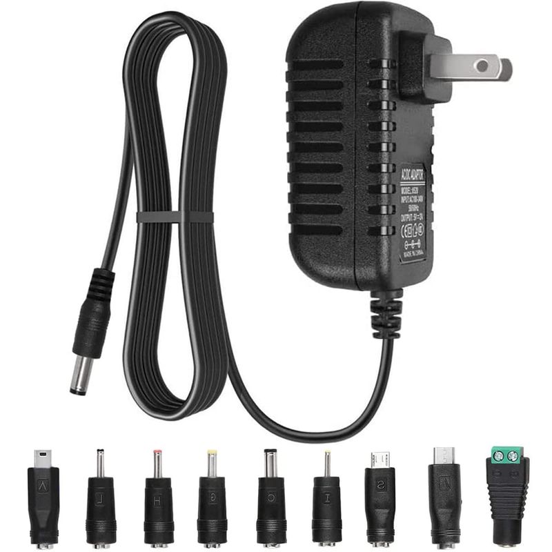 DC 5V 2A Power Cord 9 Tips for TV Box Hatch Baby Rest Mini Sound ...