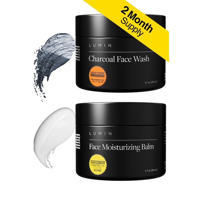 Lumin - Fundamental Duo - Skin Care for Men - Charcoal Face Wash and ...