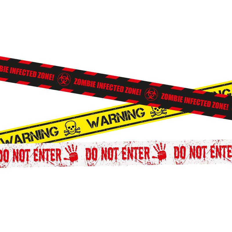 HENBRANDT 1 x Halloween Warning Tape Do Not Enter Zombie Caution Tape 6 ...