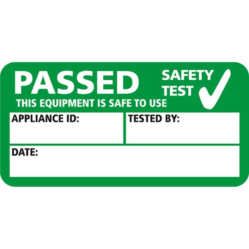 Pack of 200 PAT Safety Test Passed Self Adhesive Vinyl Stickers for ...