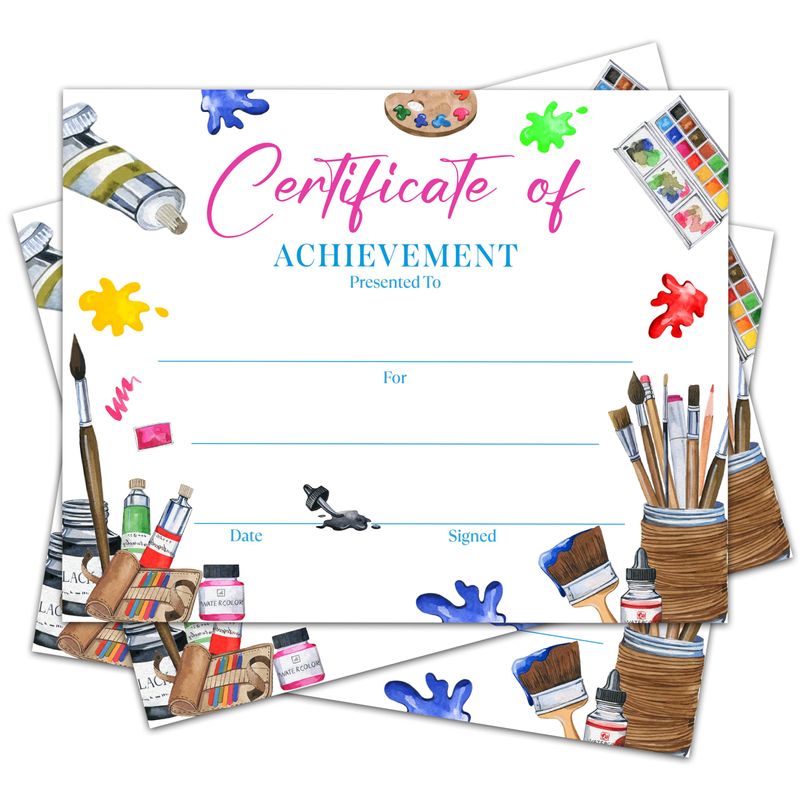 Painting Award Certificates of Achievement, Recognition Certificate - 8 ...