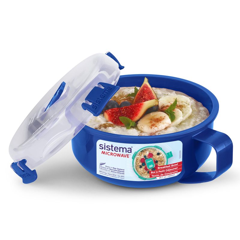 Sistema Microwave Breakfast Bowl | Round Microwave Container with Lid ...