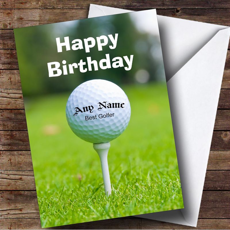 Golf Ball Golfing Fan Funny Personalised Birthday Card | Birthday Card ...