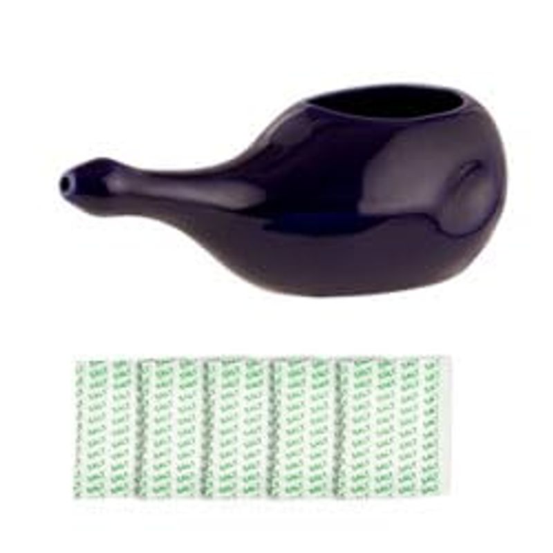 Ancient Impex Ceramic Neti Pot Without Handle for Sinus Treatment with ...