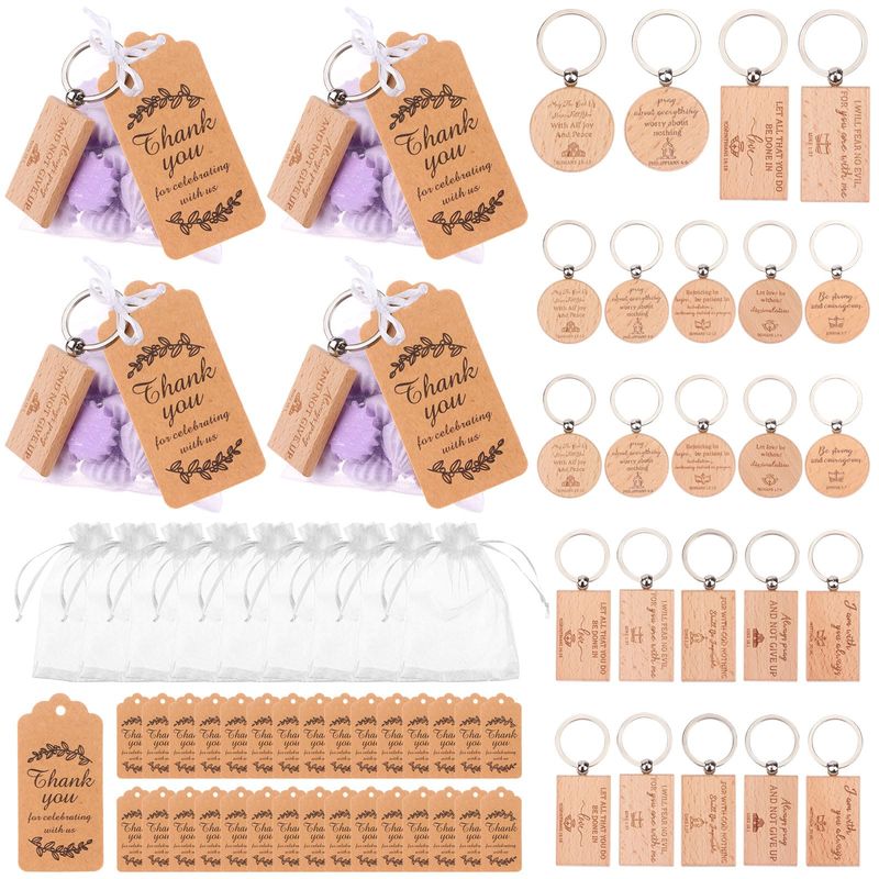 30 Set Wooden Bible Inspirational Keychains Appreciation Gifts Bible ...