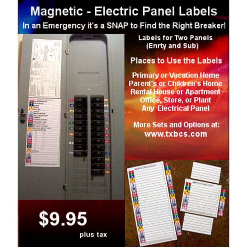 Magnetic and Color-Coded 30 & 11 Circuit Breaker Box Electric Panel ...