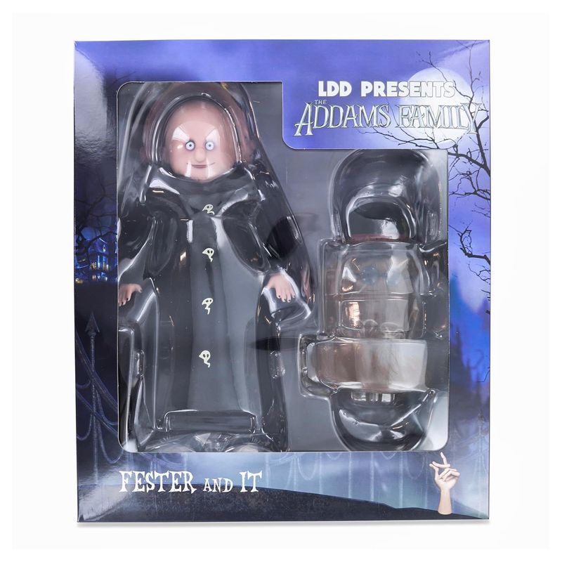 MEZCO TOYS Living Dead Dolls Addams Family Uncle Fester & IT Doll Set ...