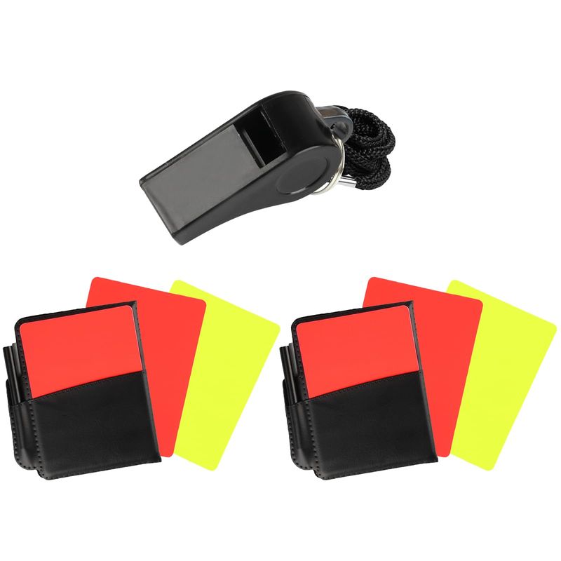 QBXMY7 Soccer Referee Kit,1 Soccer Referee Whistle with Lanyard & 2 ...