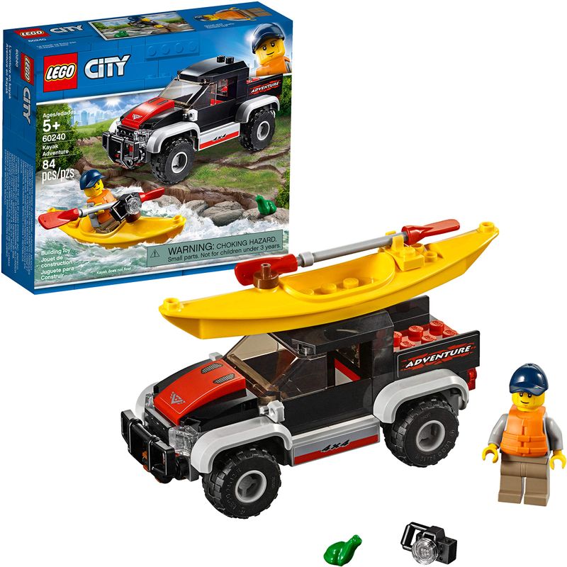 LEGO City Great Vehicles Kayak Adventure 60240 Building Kit (84 Pieces ...