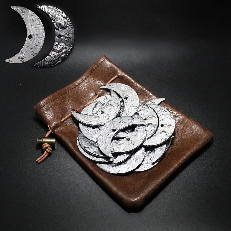 20 Fantasy Coins for DND Board Games Accessories & Leather Pouch for ...