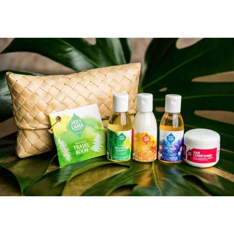 Holy Lama Naturals Ayurvedic Travel Toiletries Gift Set Vegan Beauty ...