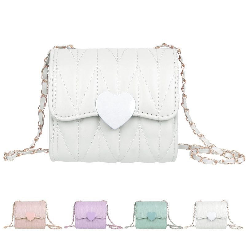 Jiusely Little Girl Handbag Crossbody Bag, Girl Shoulder Bag Cute Heart ...