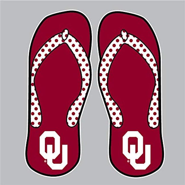 Oklahoma Sooners OU FLIP FLOPS Vinyl Decals Boomer Sooner Car Window ...