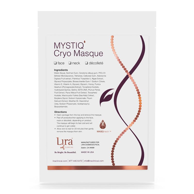 Lira Clinical Cryo Sheet Facial Mask - Face Cooling Mask with Glycerin ...