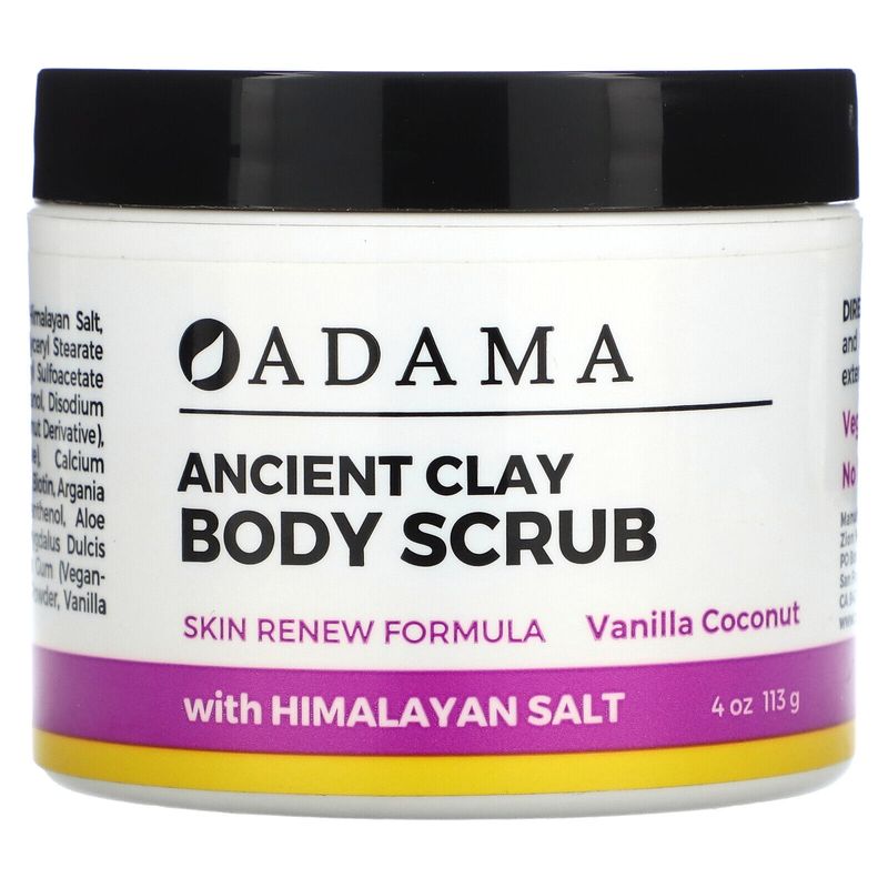 Adama, Ancient Clay, Body Scrub, Vanilla Coconut, 4 oz (113 g) - Online ...