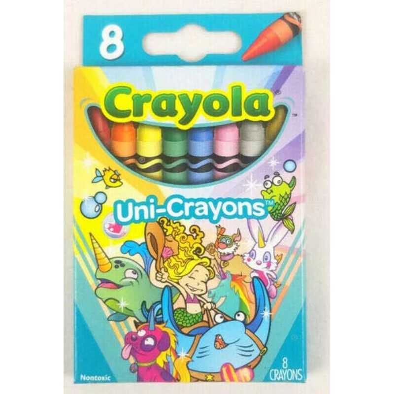 Crayola Uni-Crayons 8 Count Flip Top Box Unicorn Colors - Online ...