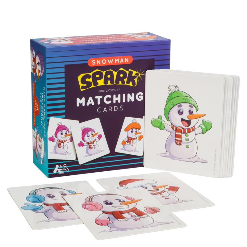 SPARK INNOVATIONS Snowman Matching Card Games, Kids Memory Game, Family ...