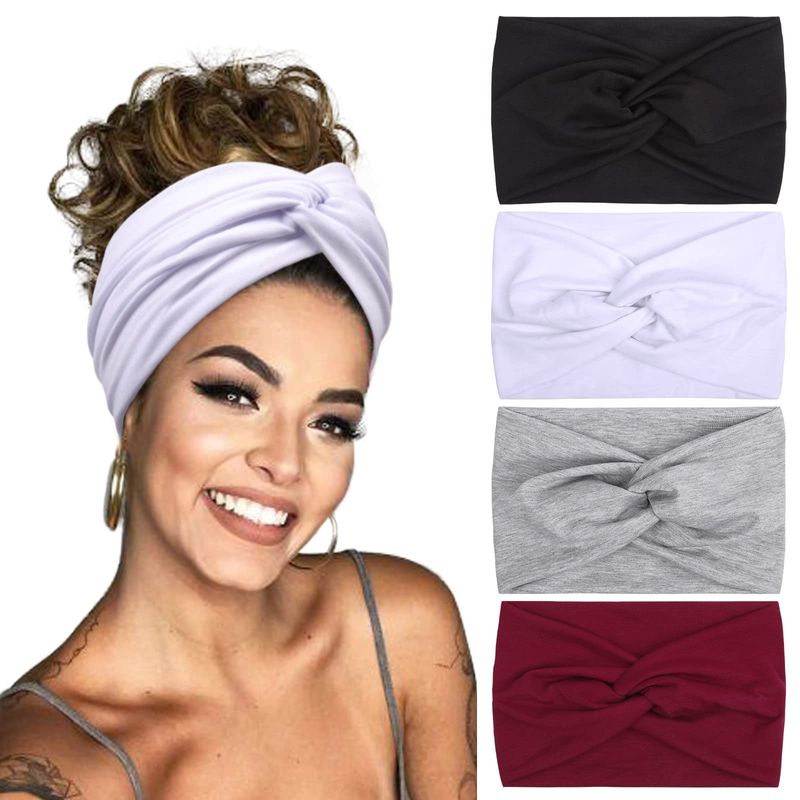 Women's Boho Headbands, Extra Wide Hair Bands, Wide Headband, Elastic ...