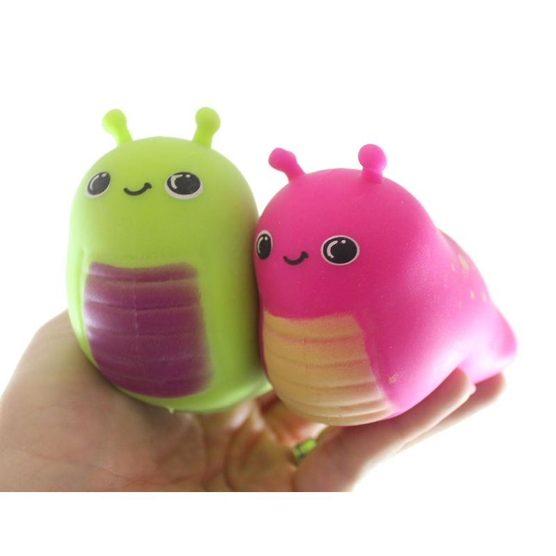 2 Slug Squishy Squeeze Stress Ball Soft Doh Filling - Like Shaving ...