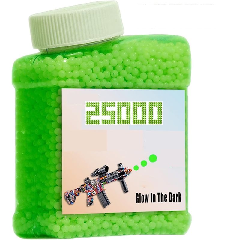 25000 Pcs Refill Ammo Glow in the Dark, 7-8mm Gel Bullets for Gel ...