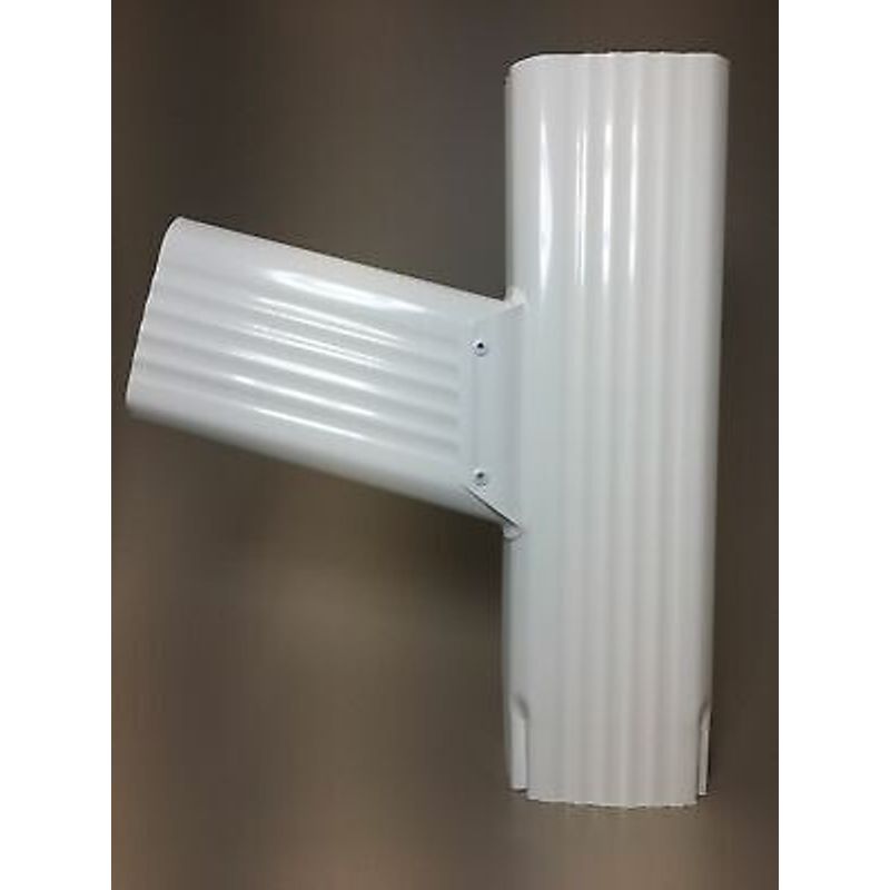 Downspout Gutter Y Connector 2x3 Standard Left High Gloss White ...