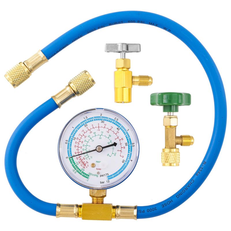 R290 and R600A Charging Manifold Hose Kit, R600A Refrigerant Recharge ...