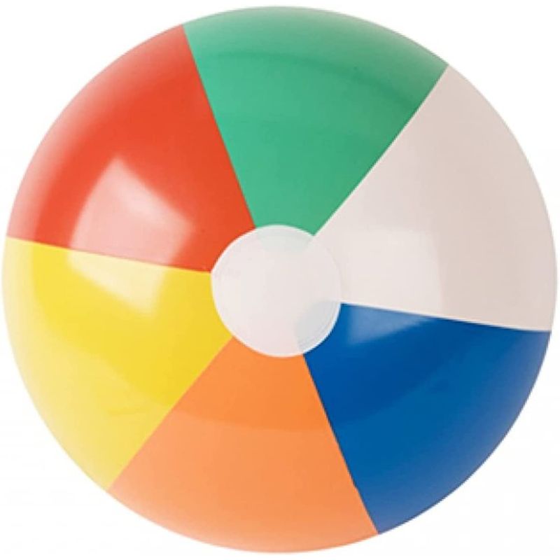 PMS Inflatable Multi-Coloured Shiny Beach Ball – 20 Inch Inflatable ...