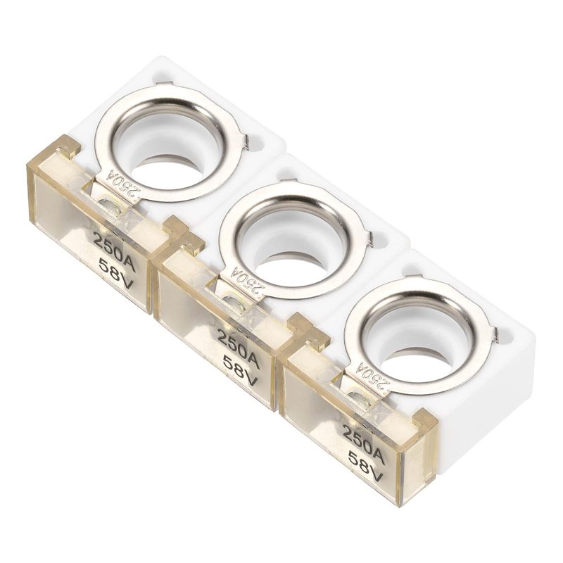 uxcell 3pcs Terminal Fuse 250A Terminal Block Fuse 58V DC Marine Rated ...