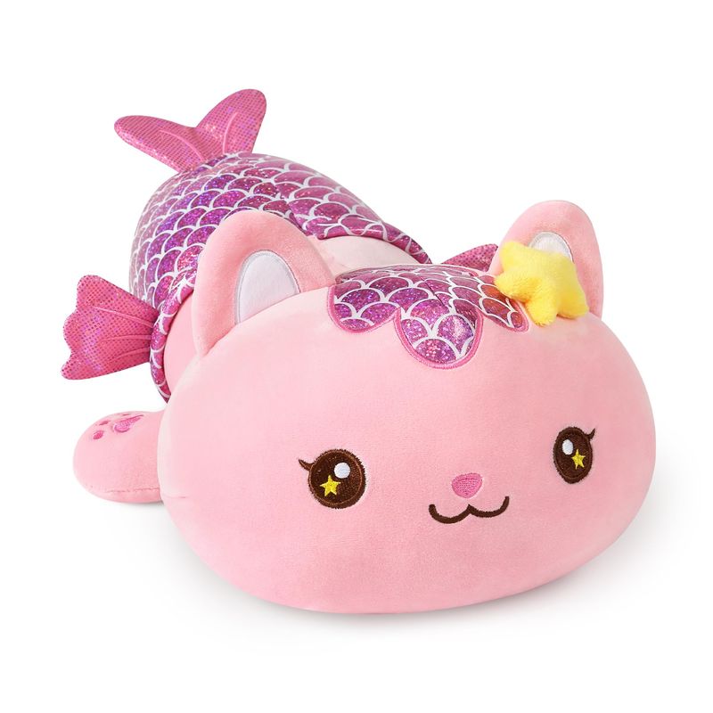 Onsoyours Cute Kitten Mermaid Plush Toy Stuffed Animal Kitty Soft ...