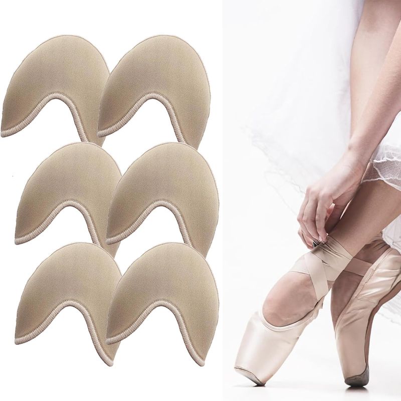 3-Pair Ballet Pointe Toe Cushions - Breathable Fabric Protectors for ...