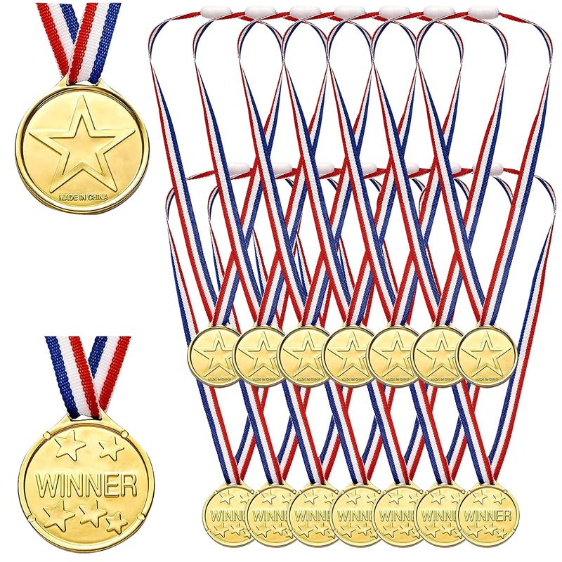 16 Pack Gold Winners Medals, Game Medals Winner Award Medals Prizes ...