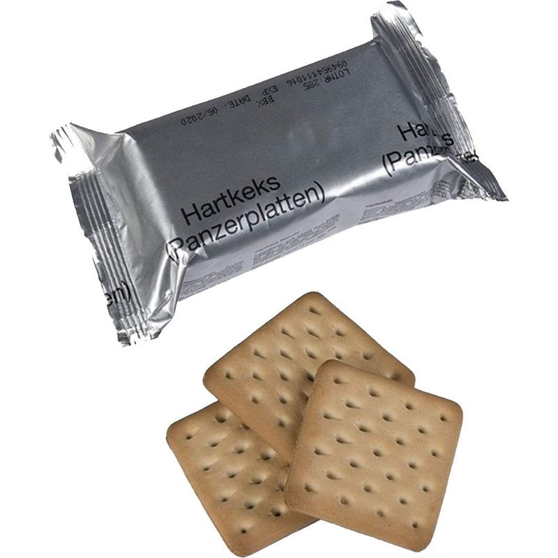 x4 Genuine German Army Survival Food Pack Outdoor Hardtack Biscuits 125 ...