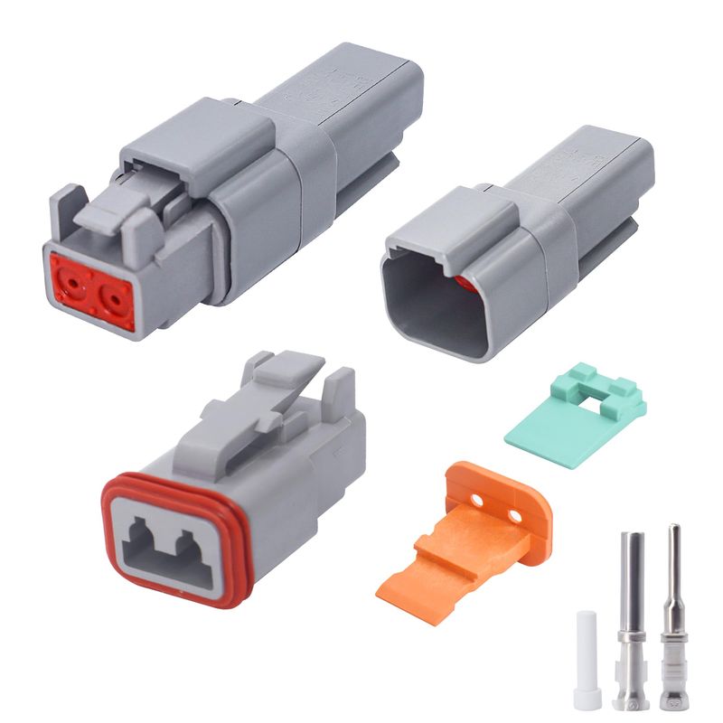 HISports DT Connector Kit 2 Pin Way Sealed Male and Female Auto ...