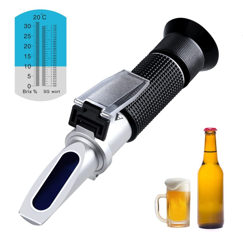Brix Refractometer for Brewing Beer Wort Refractometer, Handheld Brix ...