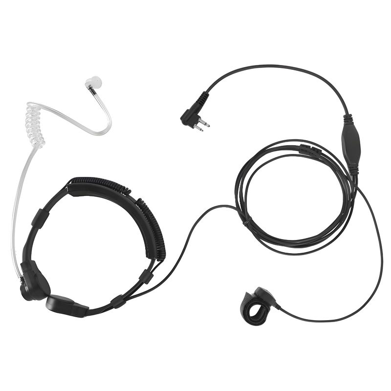 Tactical Subvocal Throat Microphonee Headset Neck Mic PTT Adjustable ...