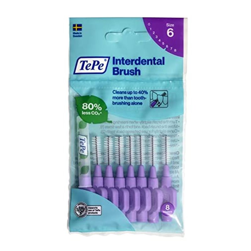 TePe 1.1 mm Size 6 Original Interdental Brush - Pack of 8 - Online ...