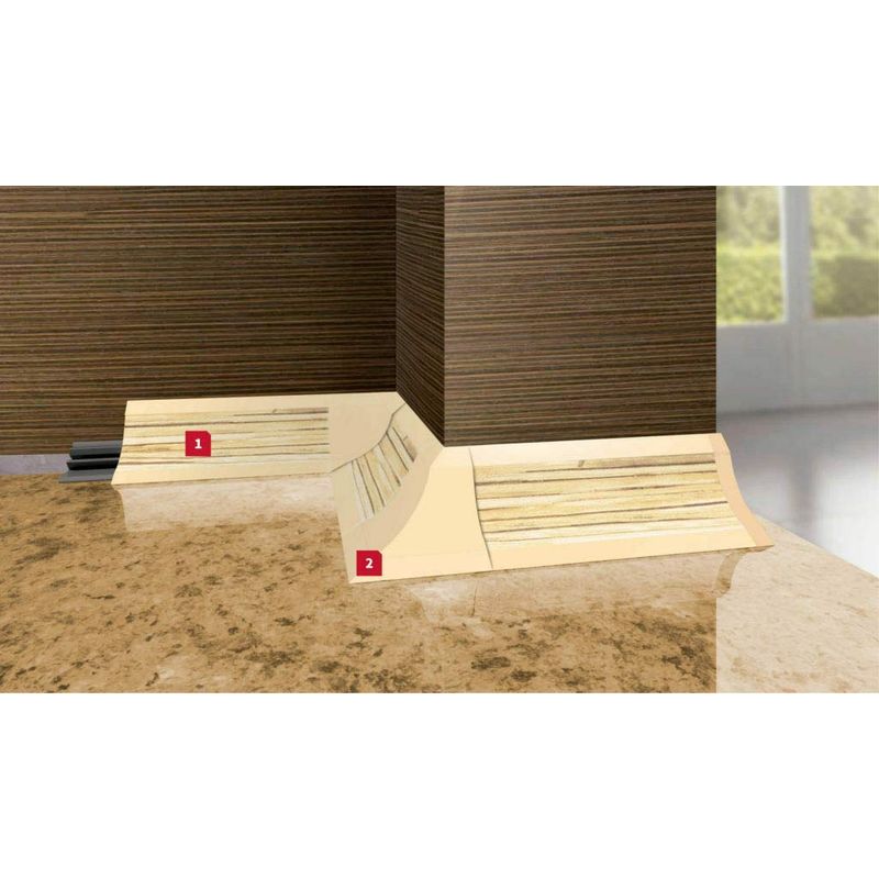 2,5 Meters 98,42" Kitchen Worktop Profile Strip Corner PVC 33mm with ...